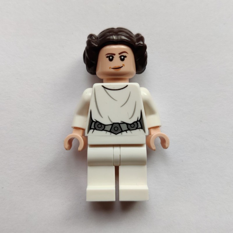 LEGO Set fig-004417 Princess Leia, White Robe, Dark Brown Hair ...