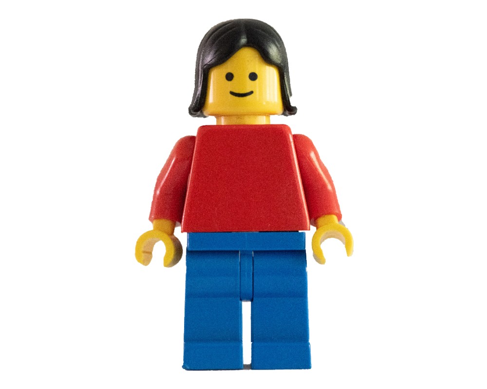 LEGO Set fig-004469 Woman - Red Torso, Blue Legs | Rebrickable - Build ...