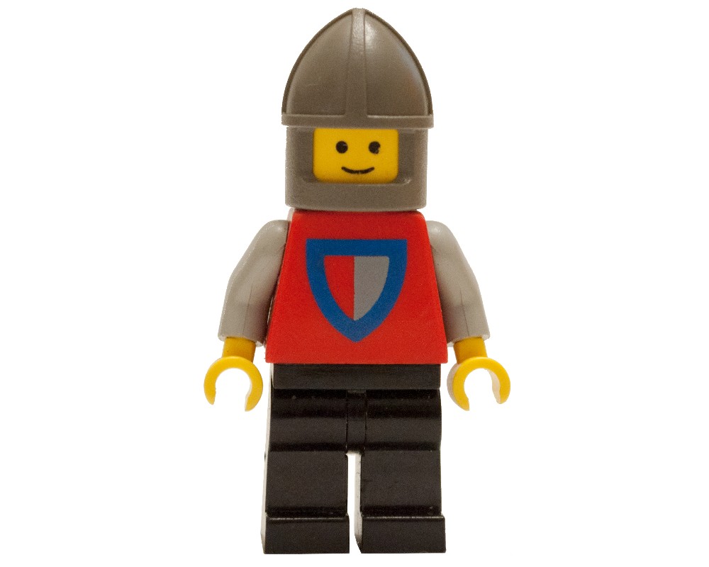 LEGO Set fig-004477 Knight (Halved Shield) - Black Legs, Chin-Guard ...