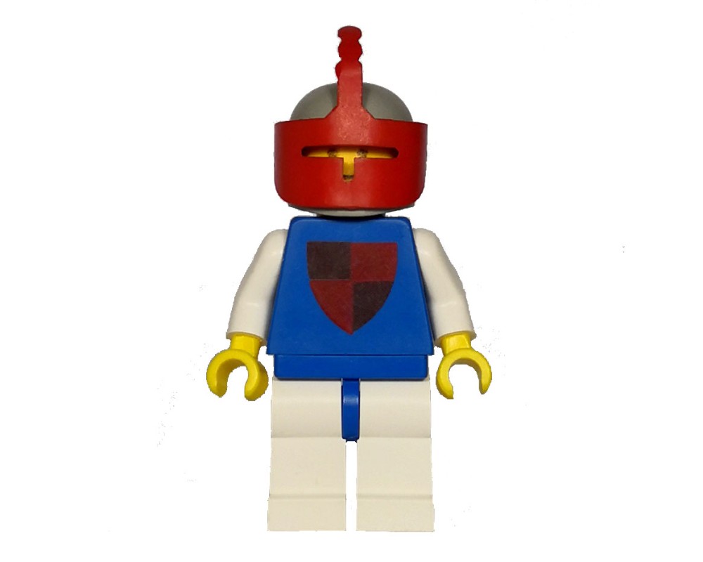 LEGO Set fig-004515 Knight (Quartered Shield) - White Legs, Red Visor ...