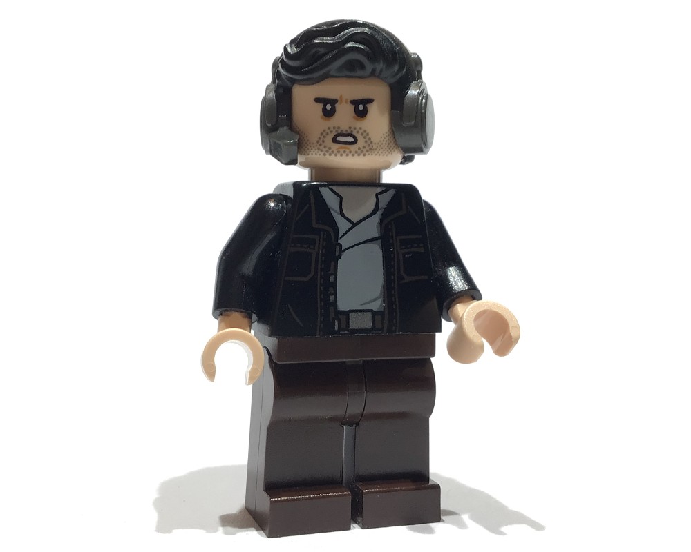 LEGO Set fig-004519 Poe Dameron, Black Jacket, Hair with Headset ...