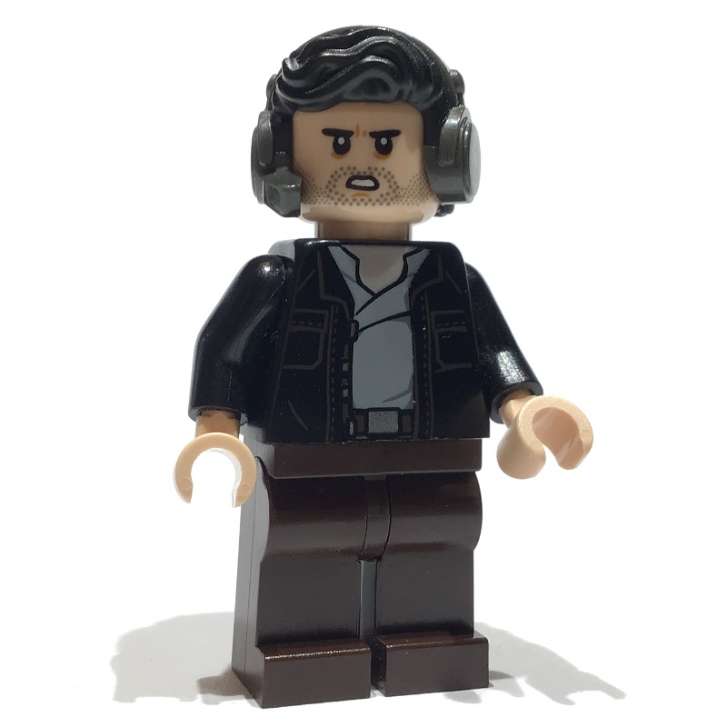 LEGO Set fig-004519 Poe Dameron, Black Jacket, Hair with Headset ...