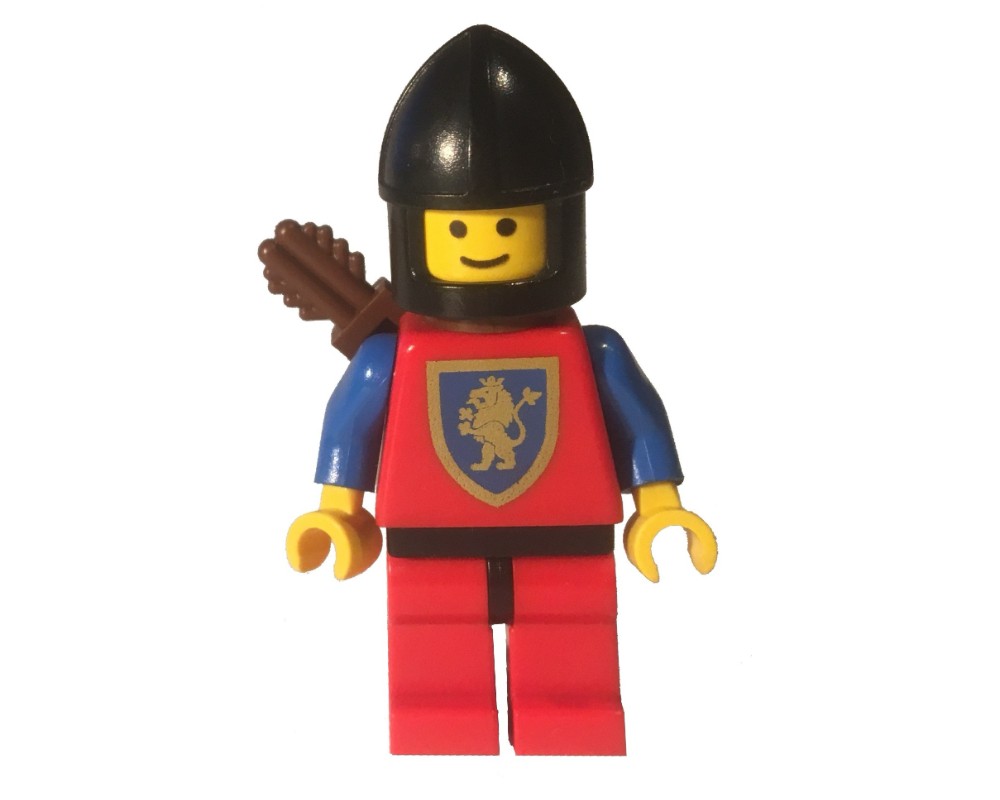 LEGO Set fig-004570 Archer (Crusader Lion) - Red Legs, Black Chin-Guard ...
