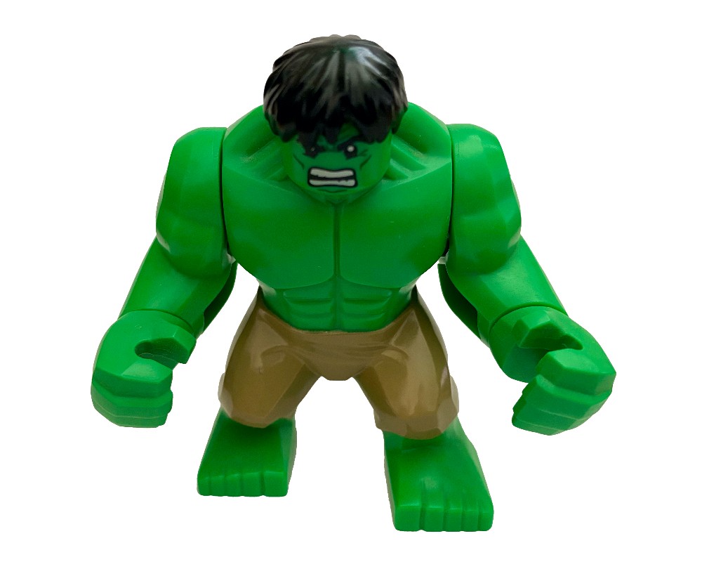LEGO Set fig-004590 Hulk (Big Fig), Black Hair, Dark Tan Pants ...