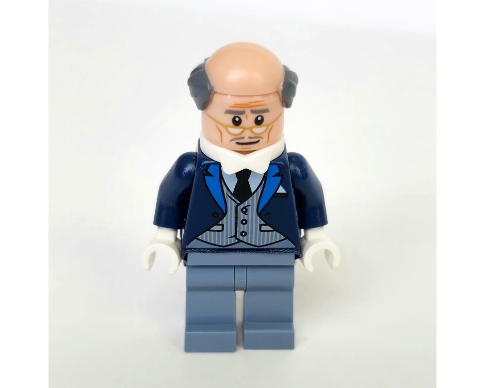 LEGO Set fig-004665 Alfred Pennyworth, Balding, Dark Blue Suit with ...