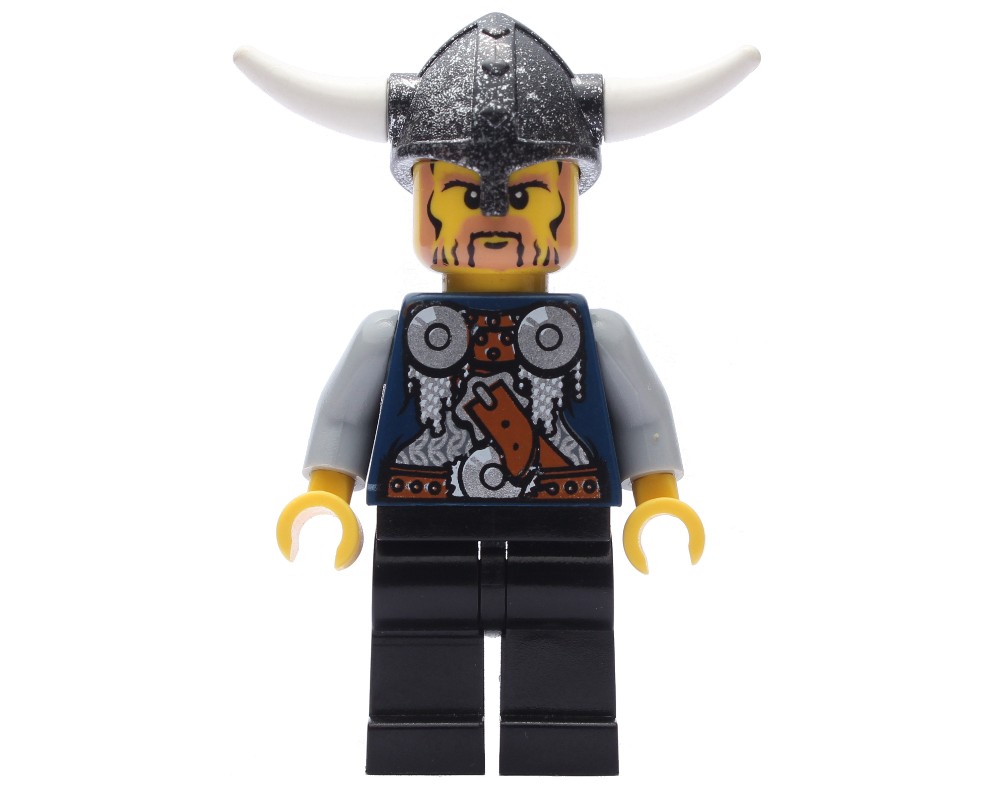 LEGO Set fig-004683 Viking Warrior - Armour, Sand Blue Arms, Black Legs ...