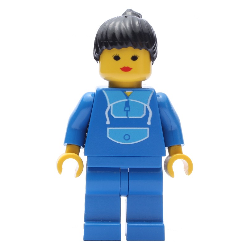 LEGO Set fig-004694 Woman - Blue Jogging Suit (1998 Universal Building ...
