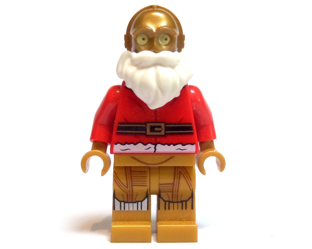 LEGO Set fig-004737 C-3PO, Santa Jacket and White Beard | Rebrickable ...