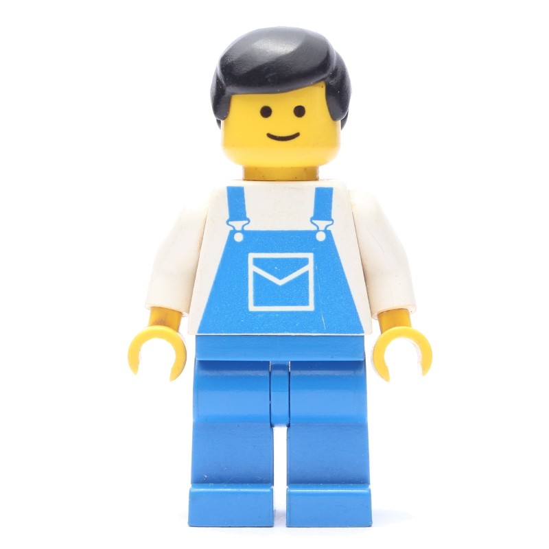 LEGO Set fig-004818 Man, Blue Overalls, Black Hair (3626b Head) (1991 ...