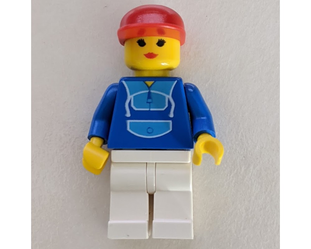 LEGO Set fig-004907 Woman - Blue Jogging Suite, White Legs ...