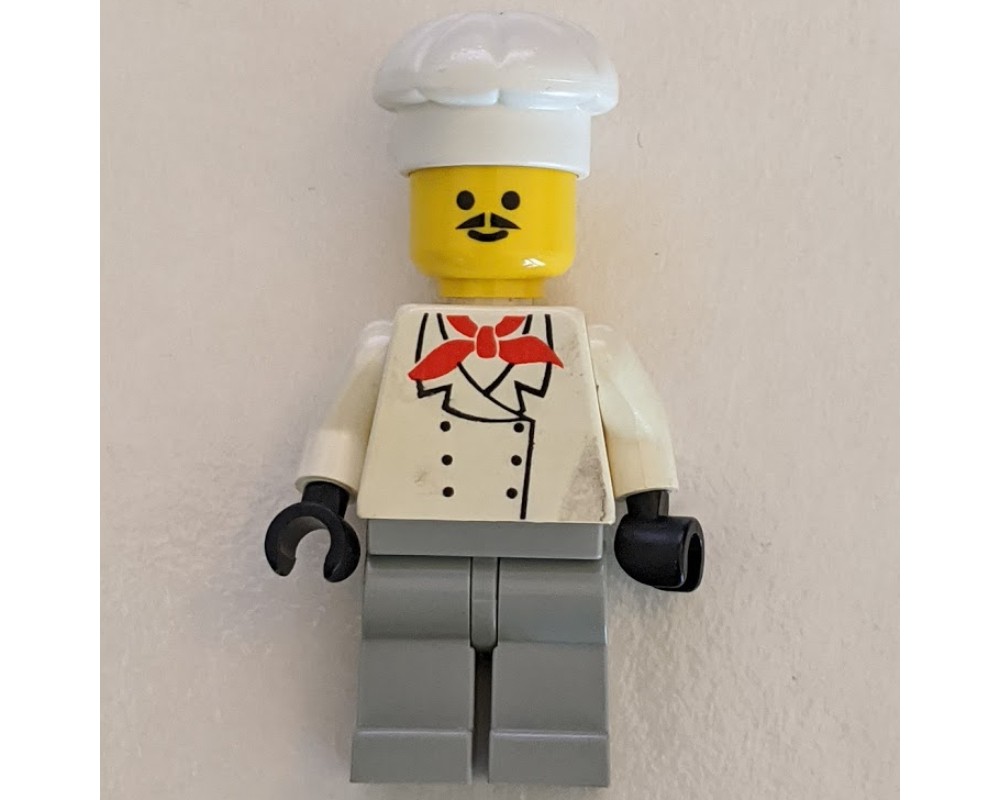 LEGO Set fig-004942 Chef - White Torso, Light Gray Legs, Moustache ...