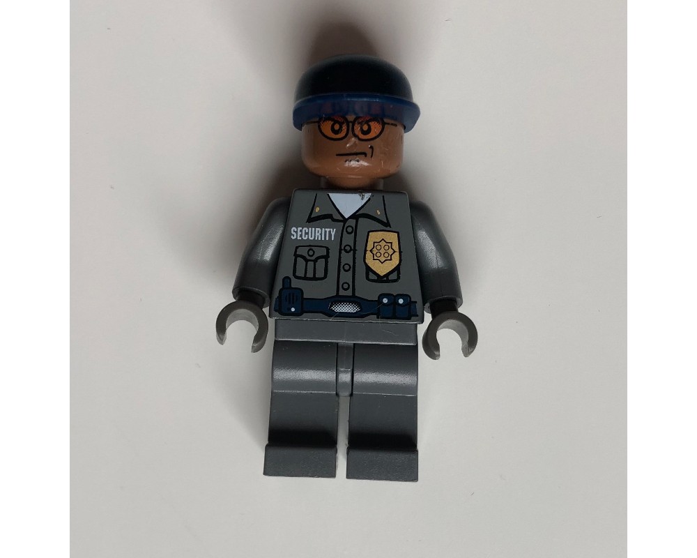 LEGO Set fig-004957 Security Guard Dark Bluish Gray Shirt with Badge ...