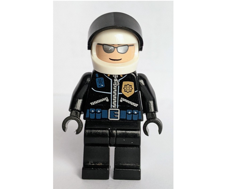LEGO Set fig-004961 Policeman with Zipped Jacket with Gold Badge, and ...