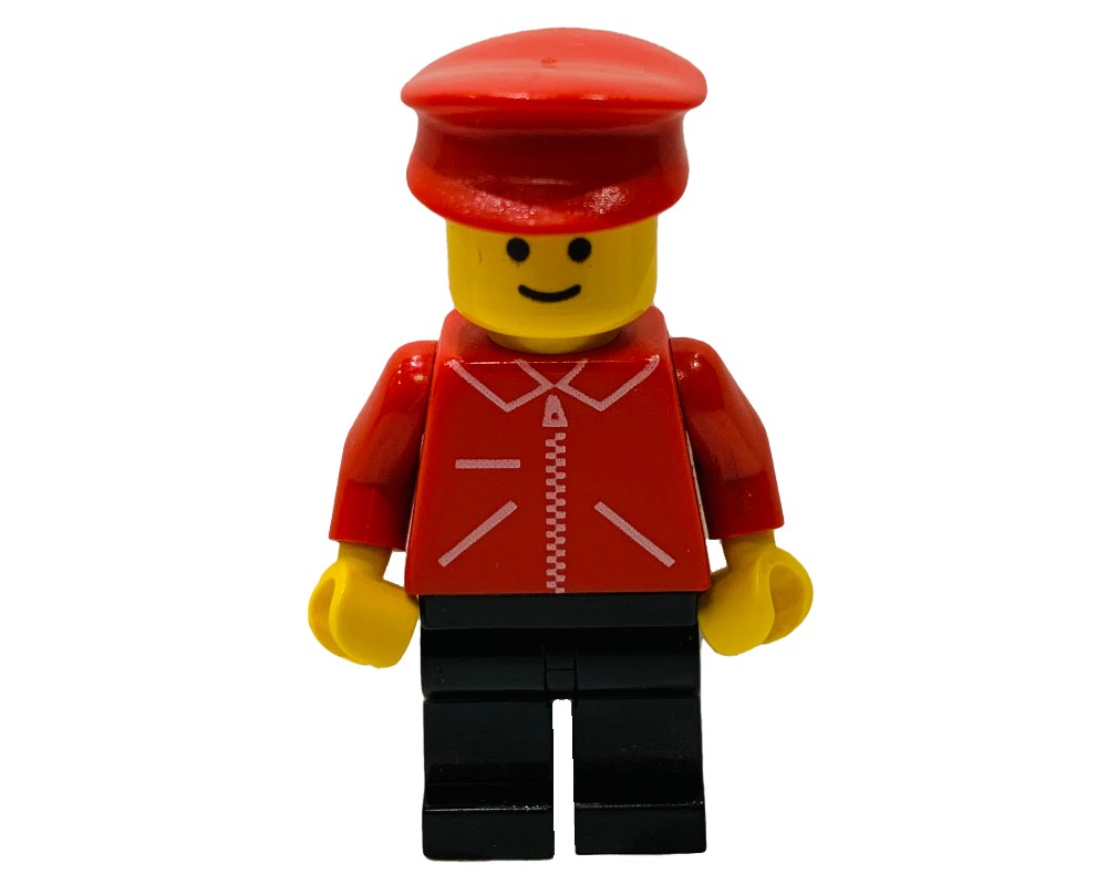 LEGO Set fig-004972 Man - Red Jacket, Black Legs. Red Hat | Rebrickable ...