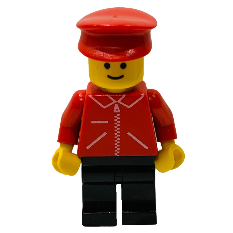 LEGO Set fig-004972 Man - Red Jacket, Black Legs. Red Hat | Rebrickable ...