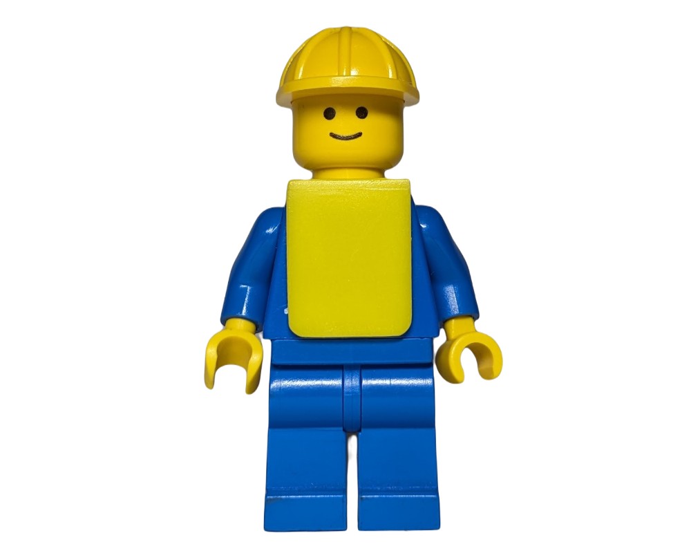 LEGO Set fig-004973 Man - Blue Torso, Blue Legs, Yellow Helmet, Yellow ...