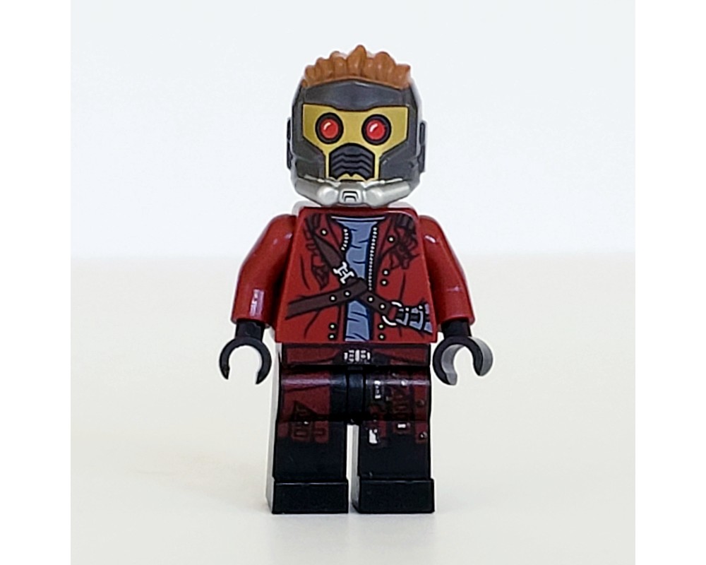 LEGO Set fig-005035 Star-Lord in Dark Red Outfit with Open Jacket and ...