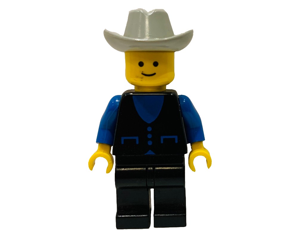LEGO Set fig-005108 Man - Black Jacket, Black Legs, Light Gray Cowboy ...