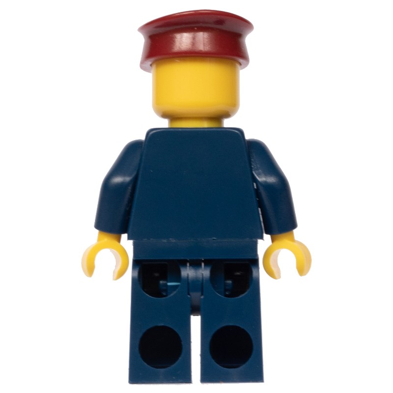 LEGO Set fig-005130 Conductor - Dark Blue Jacket, Dark Blue Legs, Dark ...