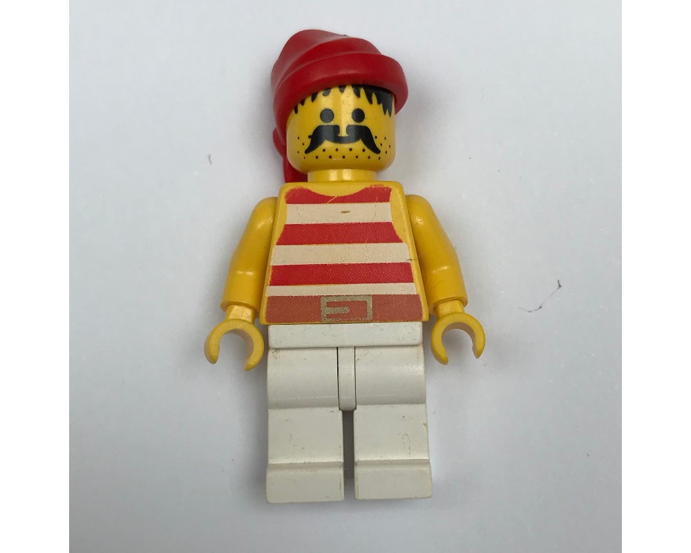 LEGO Set fig-005157 Pirate - Red Stripes, White Legs, Red Bandana ...