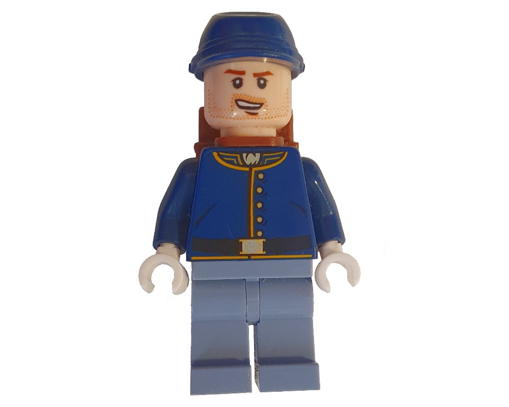 LEGO Set fig-005163 Cavalry Soldier - Crooked Open Smile, Backpack ...