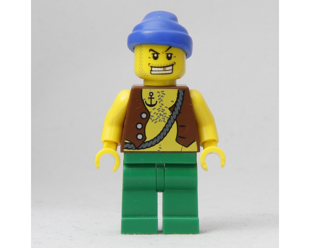 LEGO Set fig-005213 Pirate - Anchor Tattoo, Green Legs, Blue Bandana ...