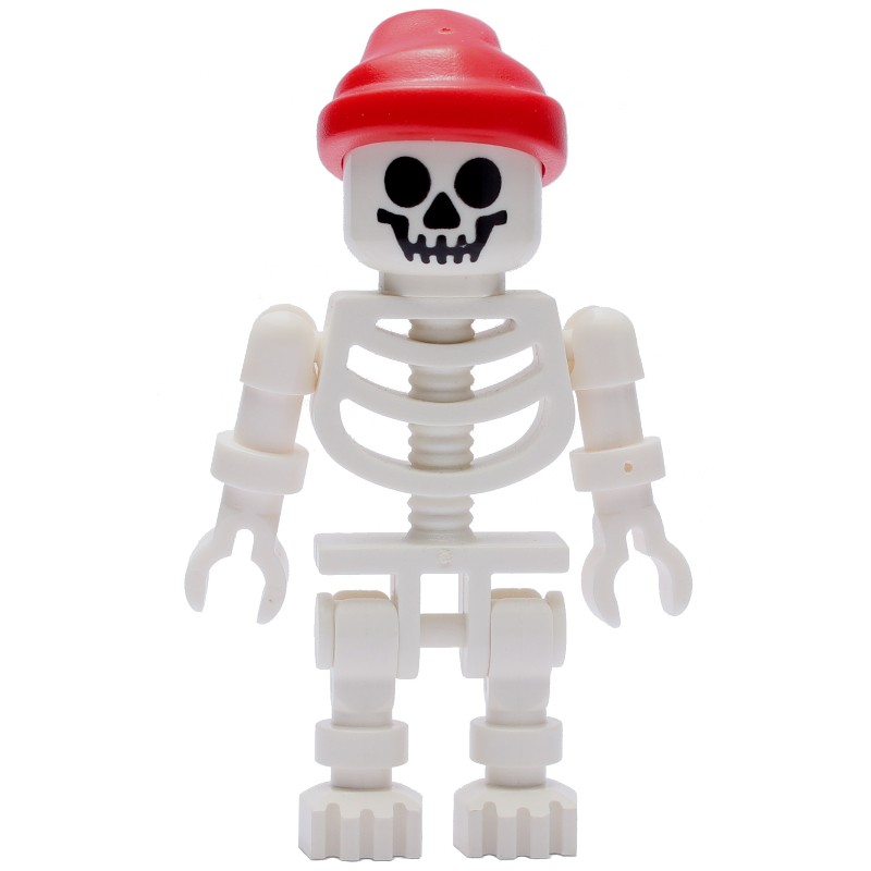 LEGO Set fig-005288 Skeleton, Standard Face, Red Bandana Hat, Ball ...