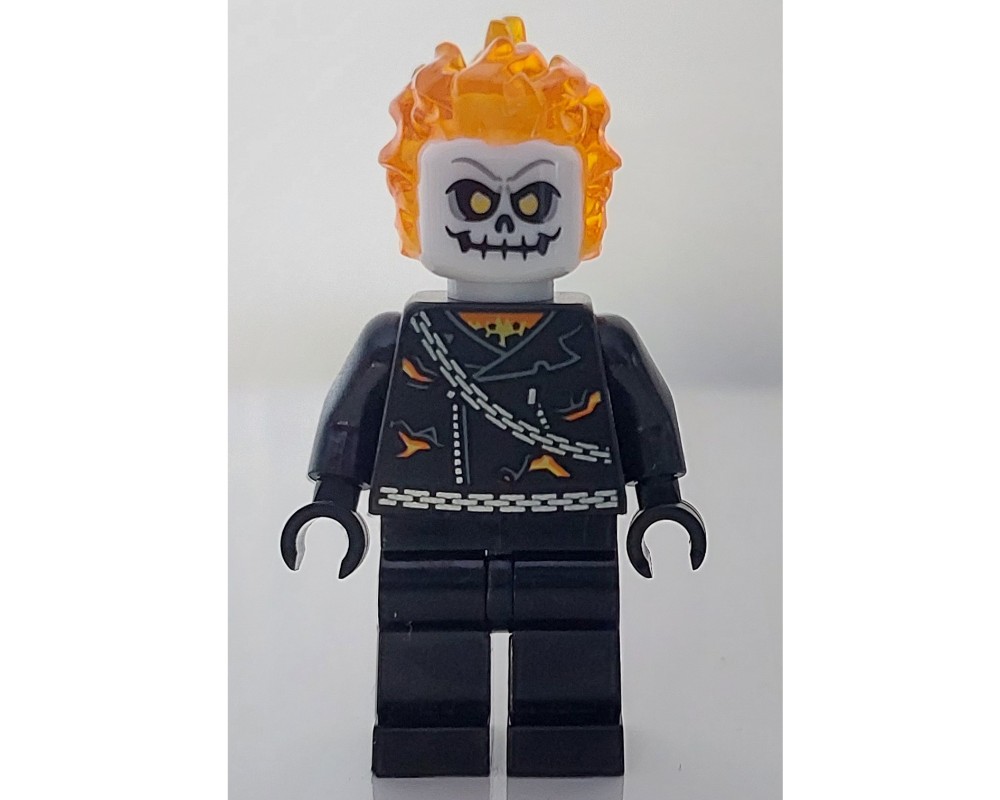 LEGO Set fig-005337 Ghost Rider, White Head, Torn Jacket | Rebrickable ...