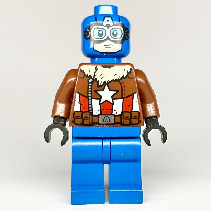 LEGO Set fig-005350 Captain America in Pilot Outfit (2017 Super Heroes ...
