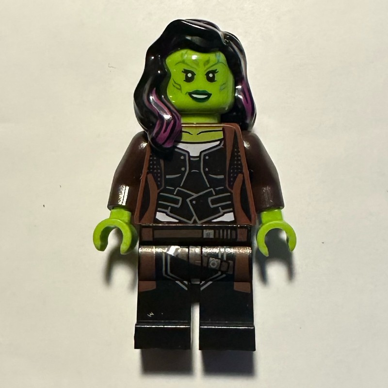 LEGO Set fig-005427 Gamora in Long Reddish Brown Coat | Rebrickable ...