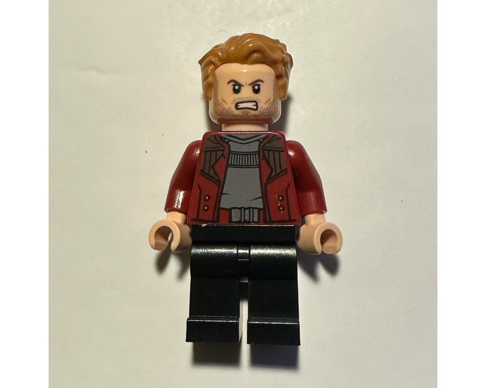 LEGO Set fig-005429 Star-Lord (Peter Quill) in Dark Red Jacket ...