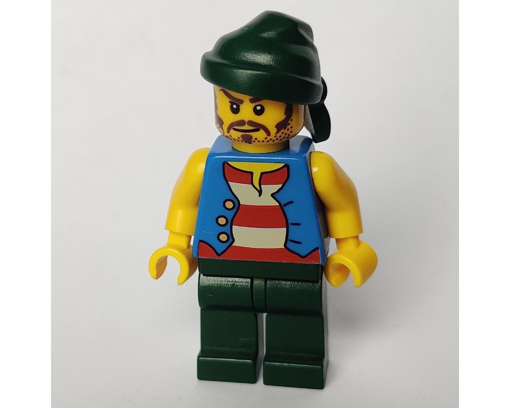 LEGO Set fig-005558 Pirate - Blue Vest, Dark Green Legs, Dark Green ...