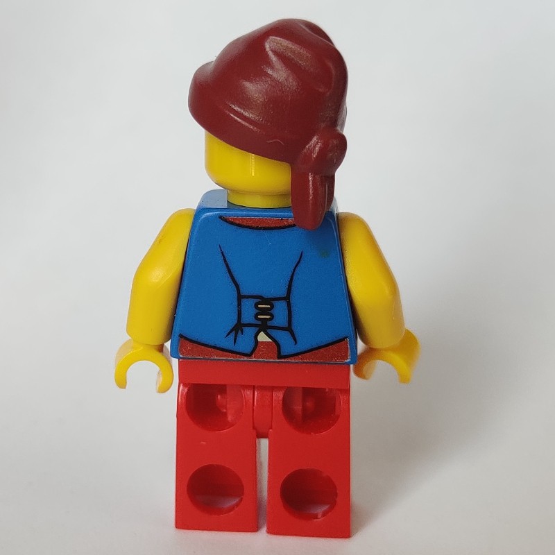 LEGO Set fig-005562 Pirate - Blue Vest, Red Legs, Dark Red Bandana ...