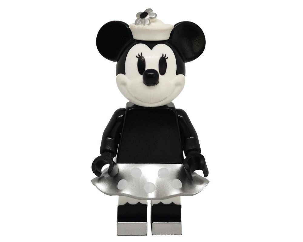LEGO Set fig-005827 Minnie Mouse, Black and White | Rebrickable - Build ...
