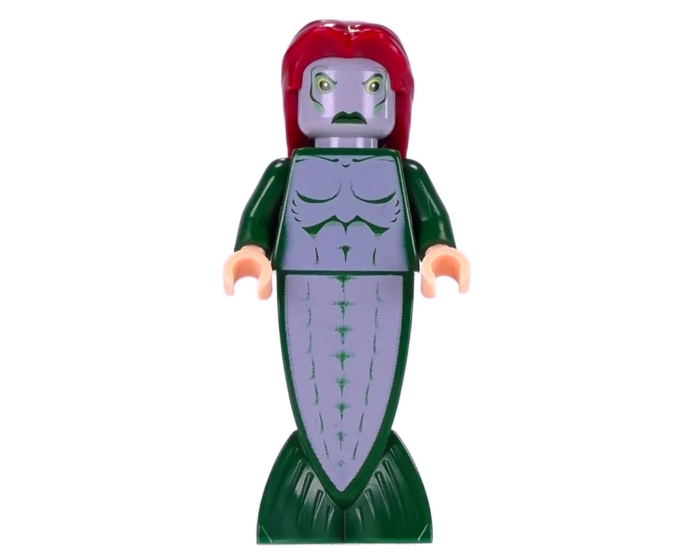 LEGO Set fig-006106 Merman with Dark Red Hair | Rebrickable - Build ...