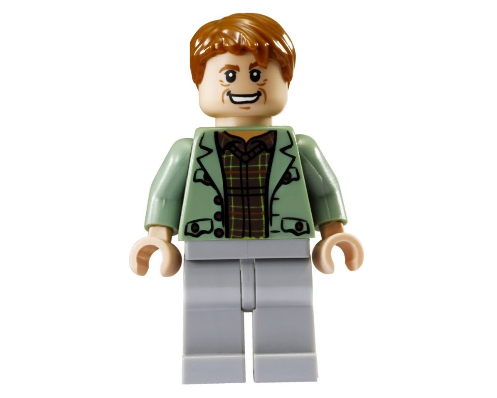 LEGO Set fig-006135 Arthur Weasley, Open Sand Green Jacket ...