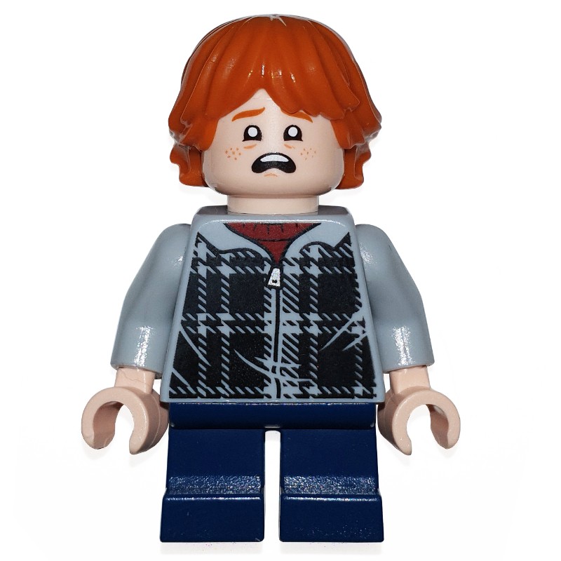 LEGO Set fig-006183 Ron Weasley, Light Bluish Gray Plaid Jacket with ...