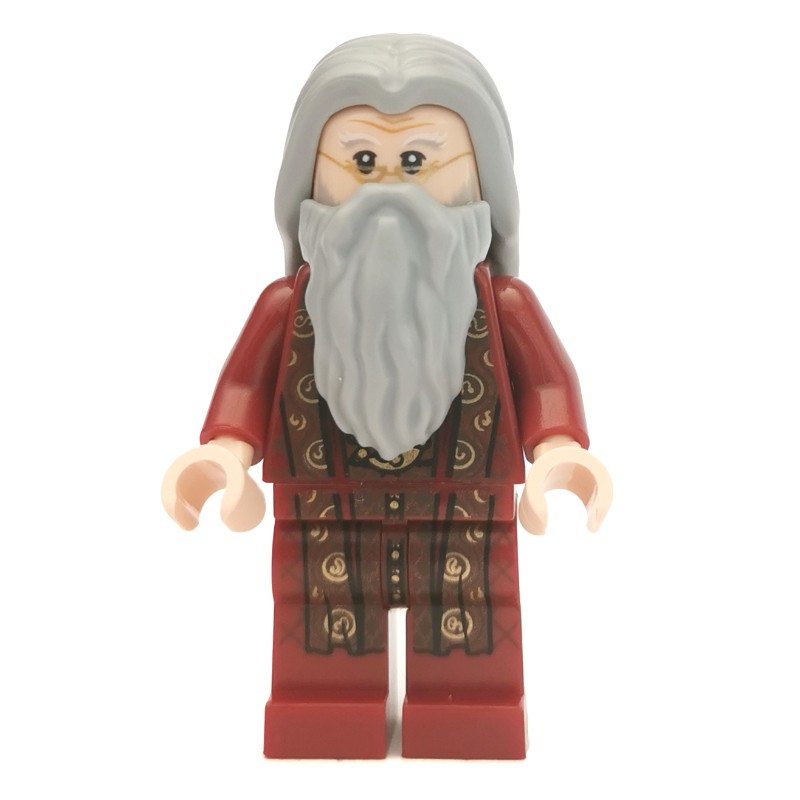 LEGO Set fig-006185 Albus Dumbledore, Dark Red Robes, Light Bluish Gray ...