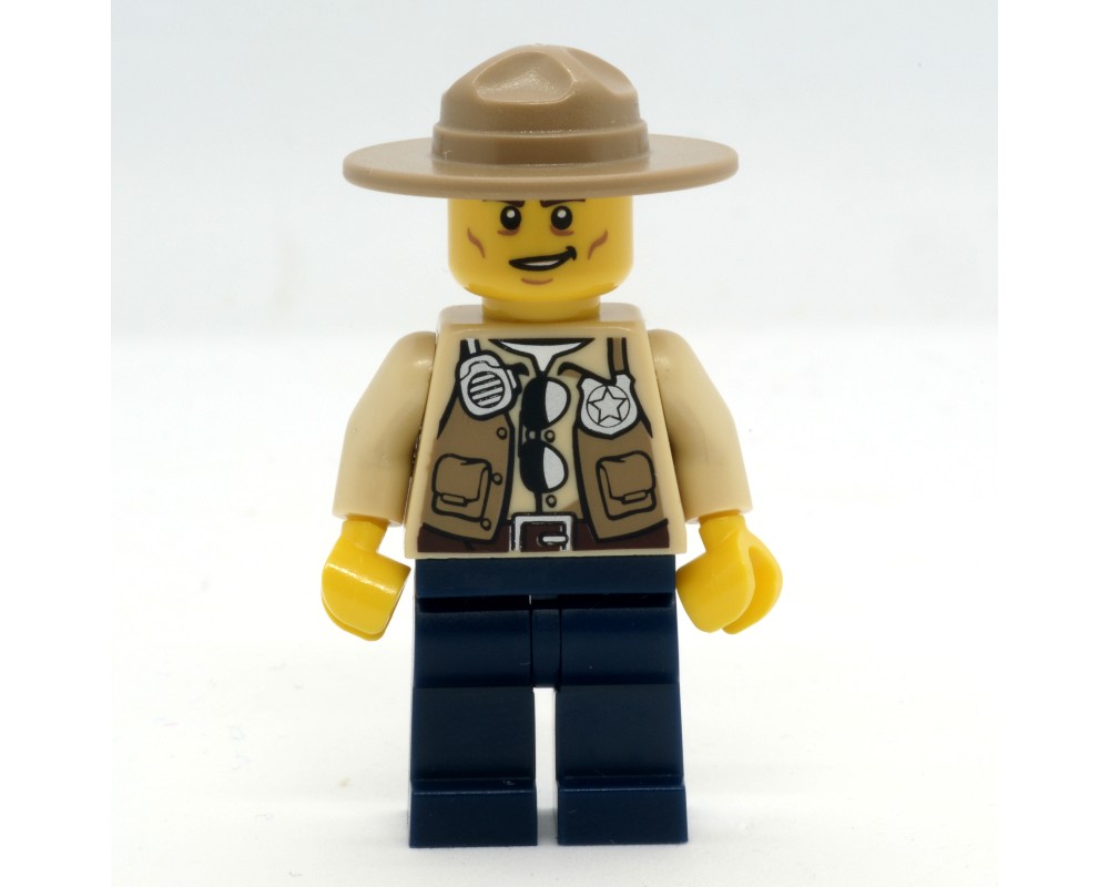 LEGO Set fig-006253 Swamp Police / Ranger, Dark Tan Campaign Hat, Dark ...
