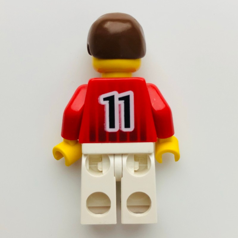 LEGO Set fig-006410 Soccer Player Red Torso, White Legs, #11 ...