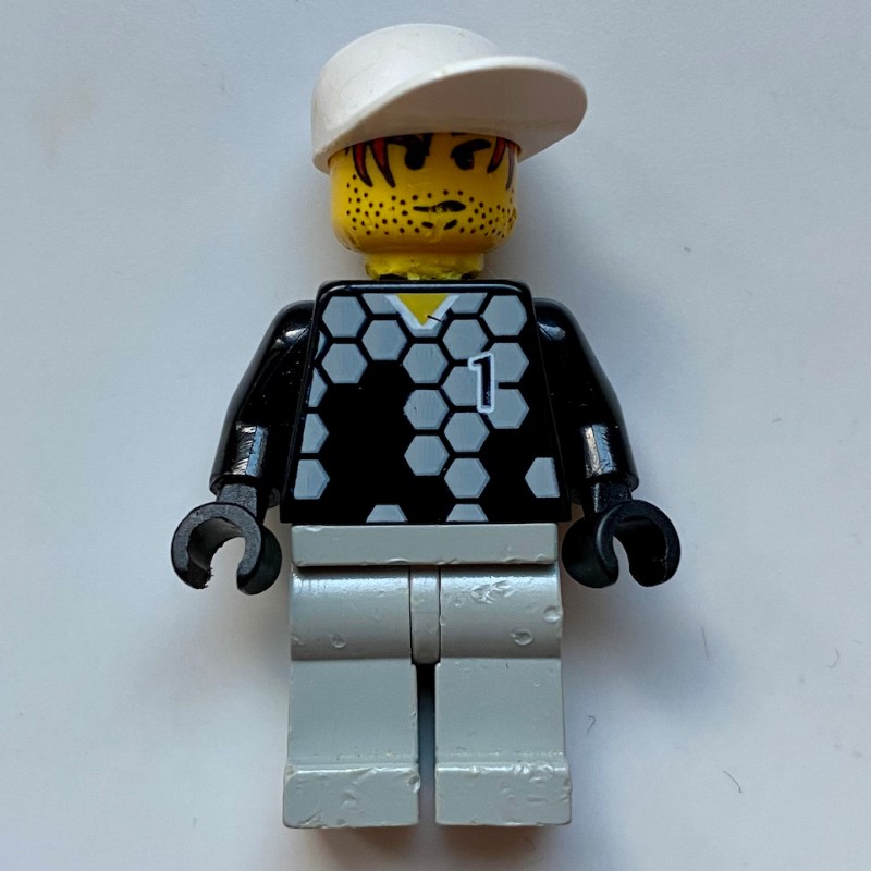 LEGO Set fig-006413 Soccer Player Goalie Black/White #1 (2002 Sports ...