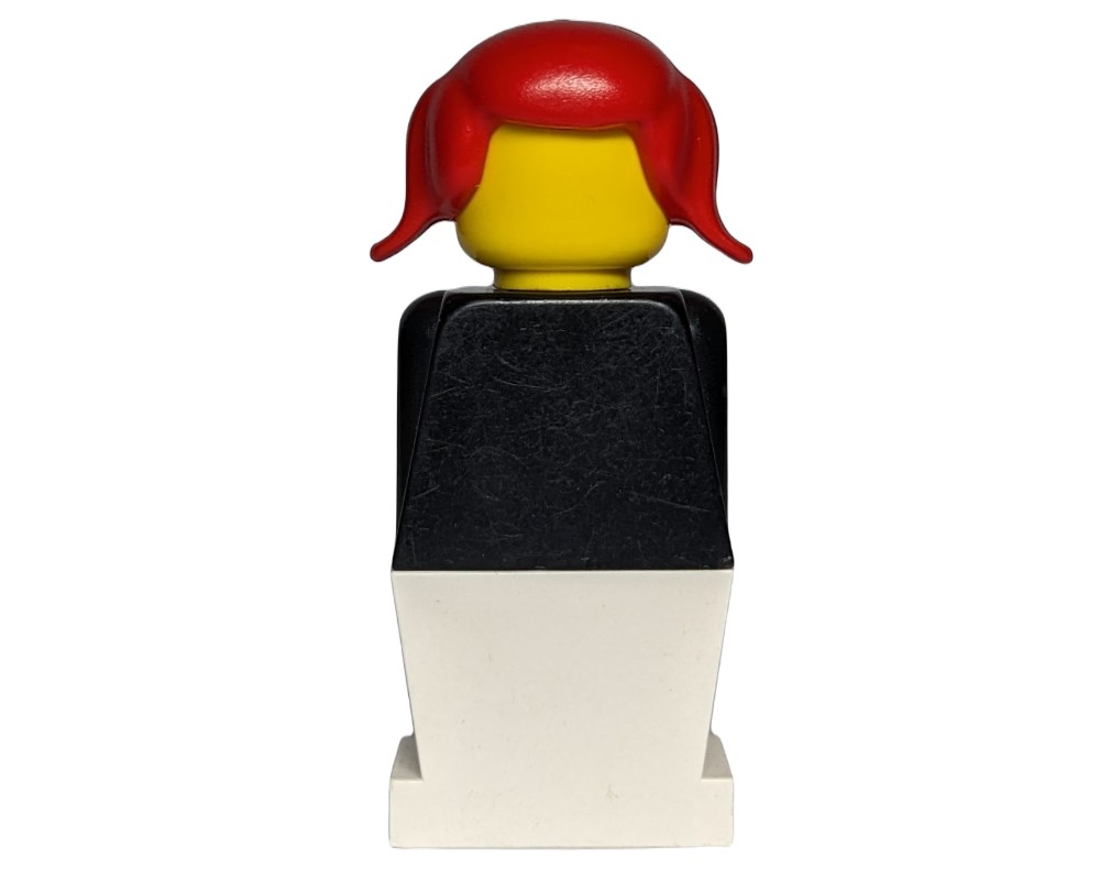 LEGO Set fig-006468 LEGOLAND Female, Black Torso, White Legs, Red Hair ...