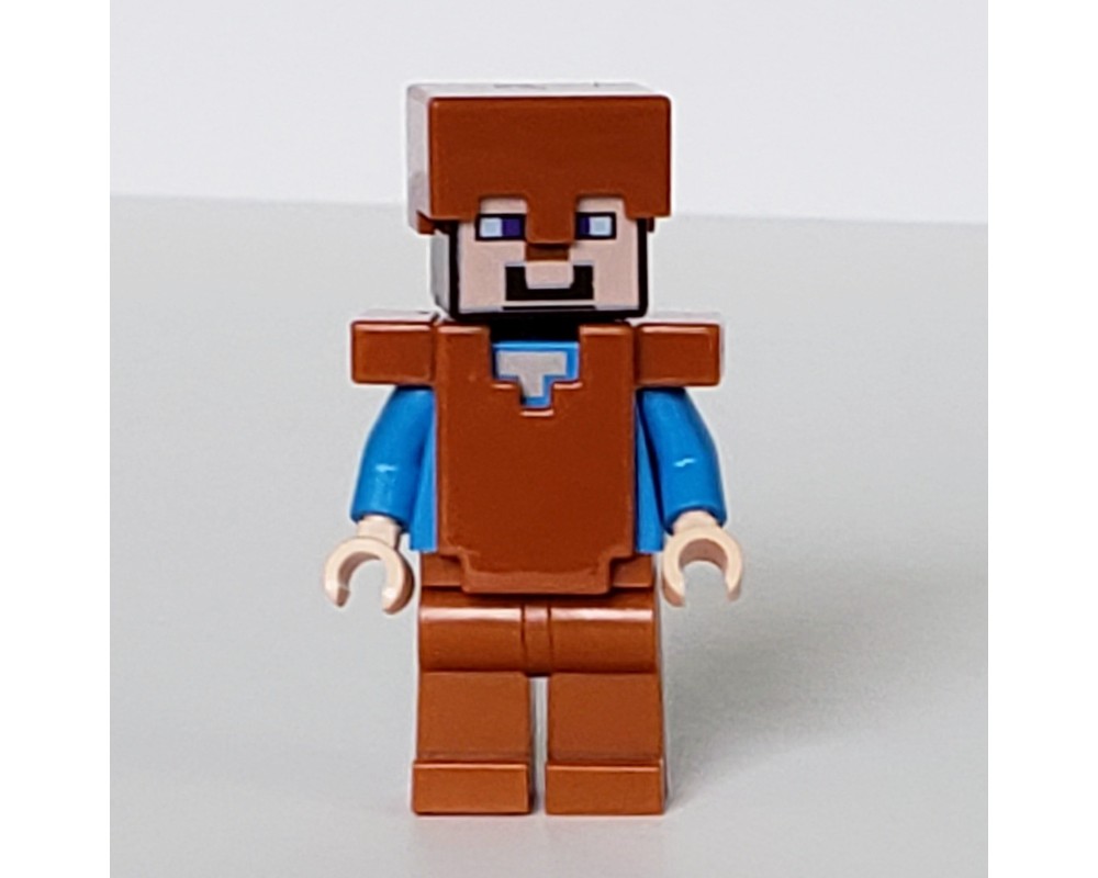 LEGO Set fig-006507 Steve in Dark Orange Helmet and Armor | Rebrickable ...