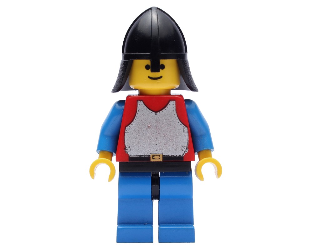 LEGO Set fig-006560 Knight (Breastplate on Red) - Blue Legs, Black Neck ...