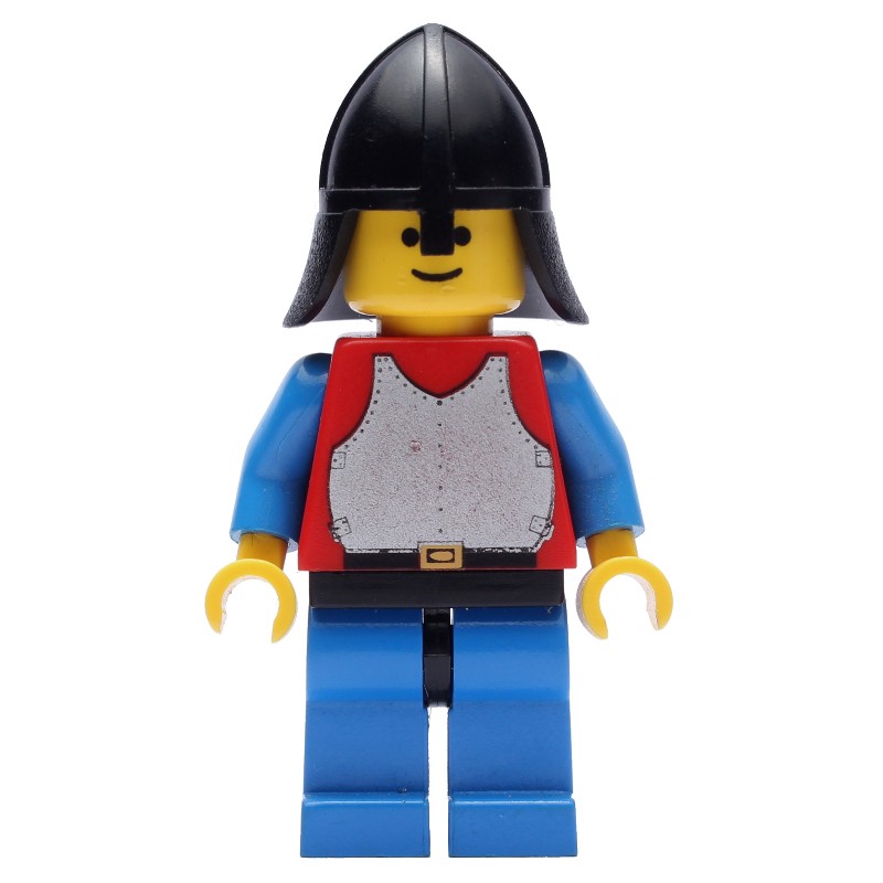 LEGO Set fig-006560 Knight (Breastplate on Red) - Blue Legs, Black Neck ...