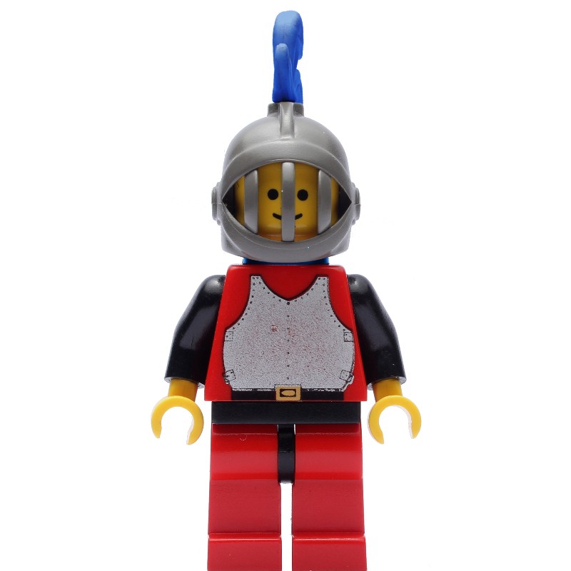 LEGO Set fig-006571 Knight (Breastplate on Red) - Red Legs, Blue Plume ...