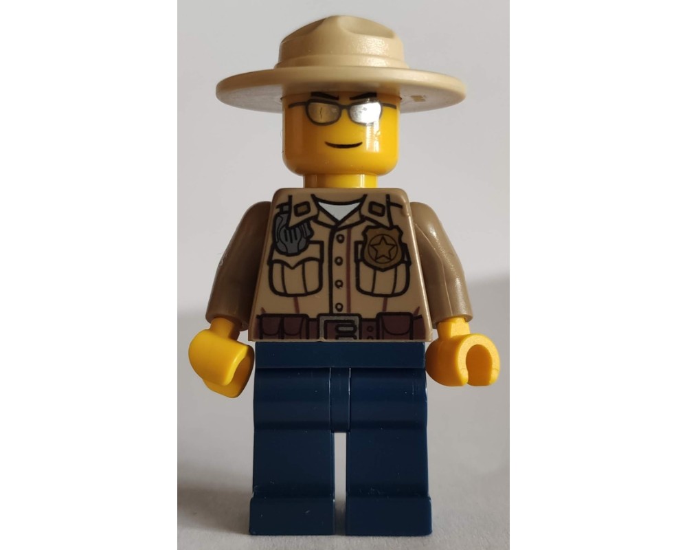 LEGO Set fig-006714 Forest Police / Ranger, Dark Tan Shirt with Radio ...