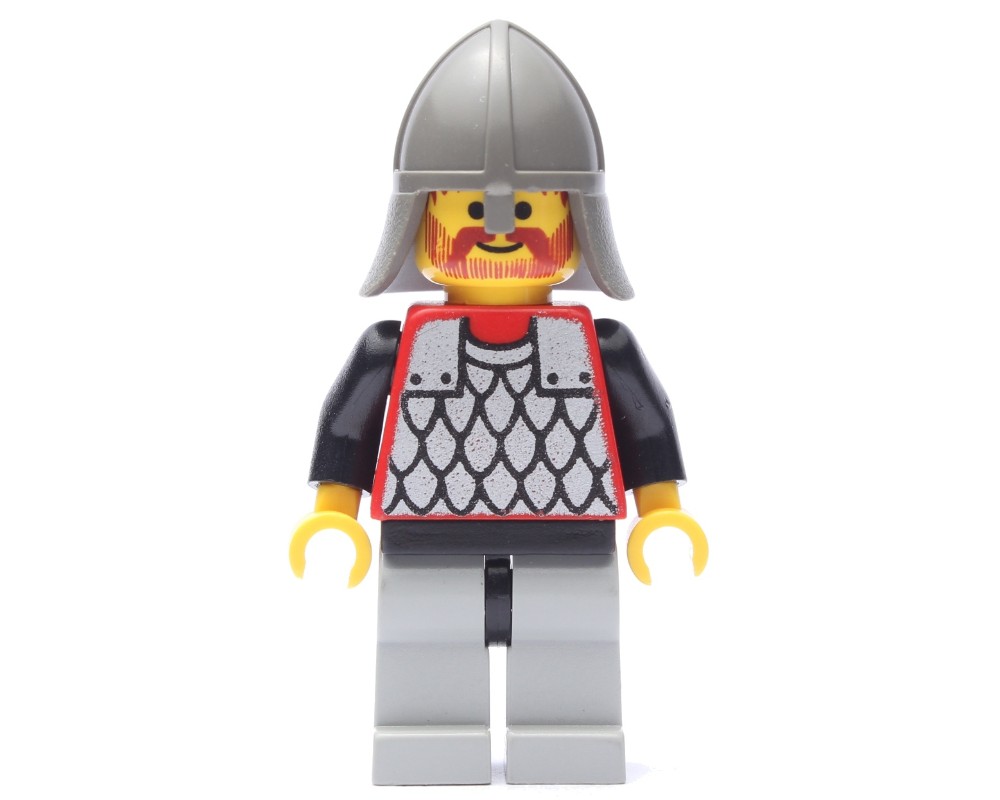 LEGO Set fig-006722 Knight (Scale Mail on Red) - Black Arms, Light Gray ...