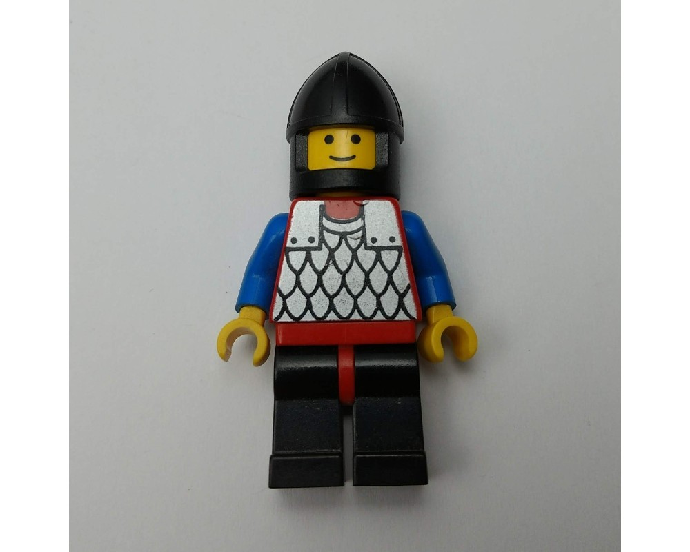 LEGO Set fig-006723 Knight (Scale Mail on Red) - Blue Arms, Black Legs ...