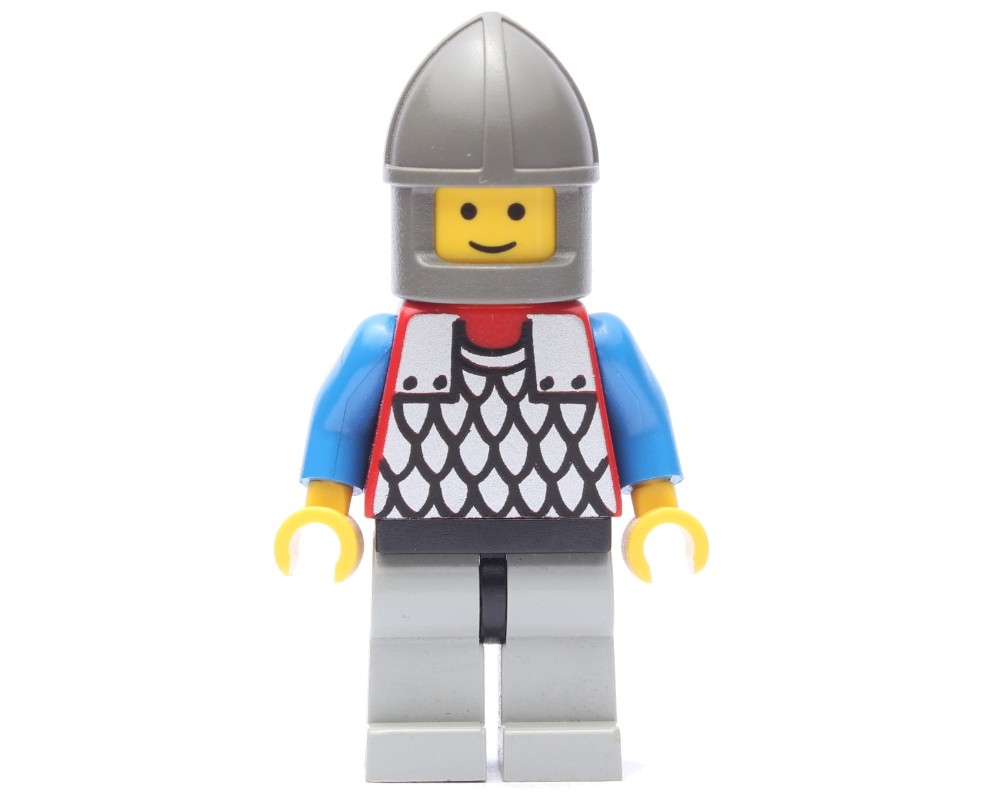 LEGO Set fig-006726 Knight (Scale Mail on Red) - Blue Arms, Light Gray ...